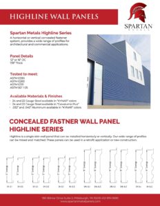 HIGHLINE WALL PANELS – Spartan Metal Panels