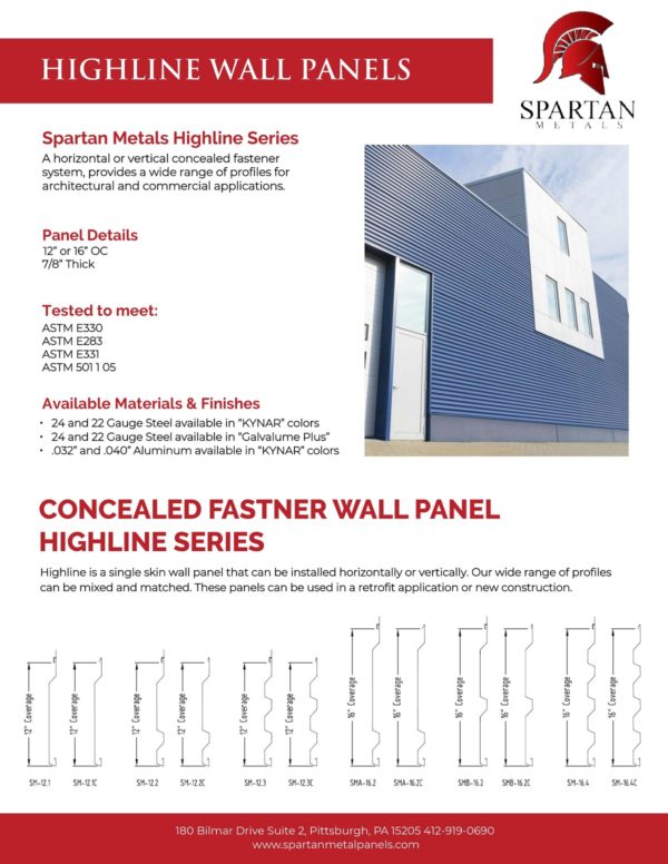 HIGHLINE WALL PANELS – Spartan Metal Panels
