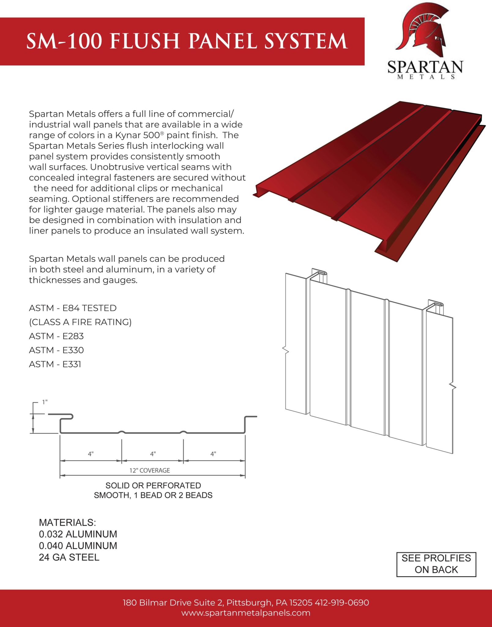 SM-100 FLUSH PANEL SYSTEM – Spartan Metal Panels