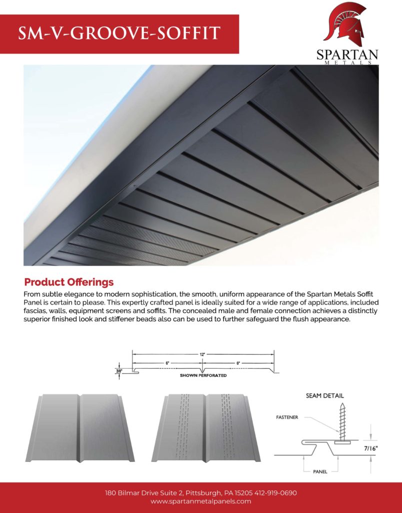 SM – V – Groove Soffit – Spartan Metal Panels